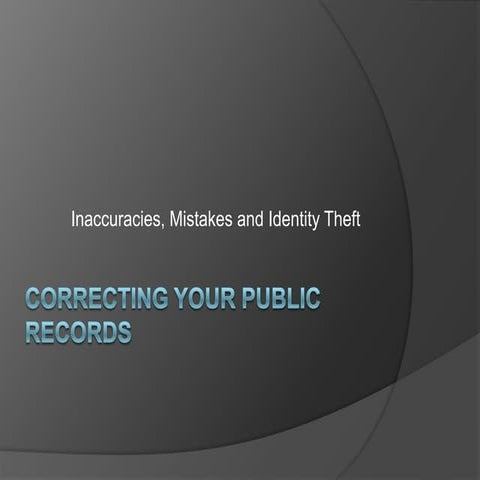 Correcting your Public Records | PPTX