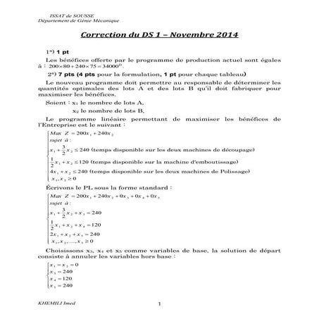 Correction ds1 2014 | PDF