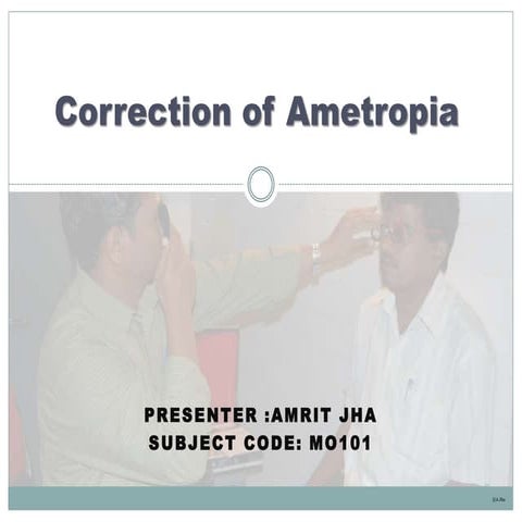 Correction of ametropia | PPTX