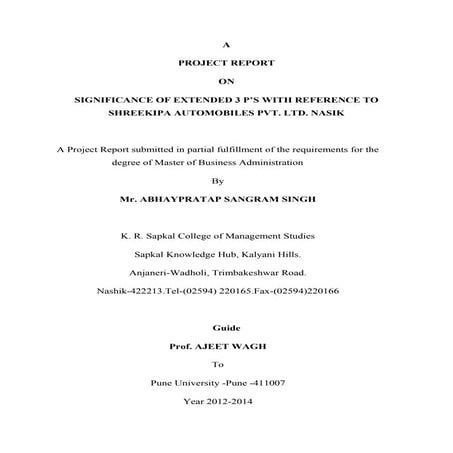 Format of summer training report by munna kumar yadav (MBA) | DOCX