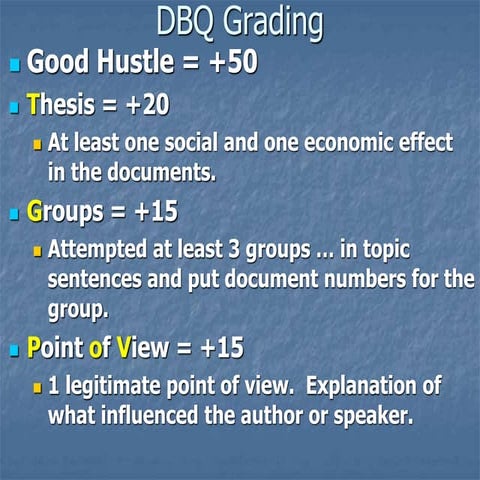 DBQ grading & corrections | PPT