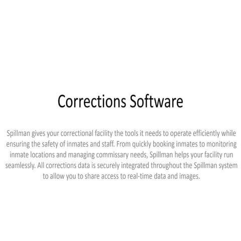 Corrections Software | PPT