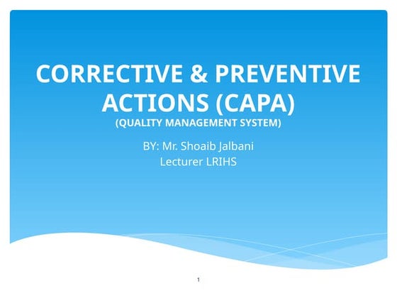 Closed Loop Corrective Action | PPT | Business | Business and Finance