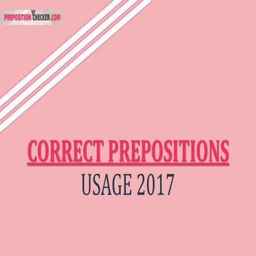 Preposition checker