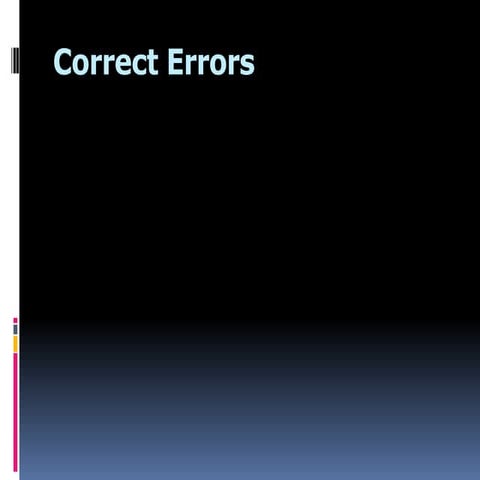 Correct the errors | PPT