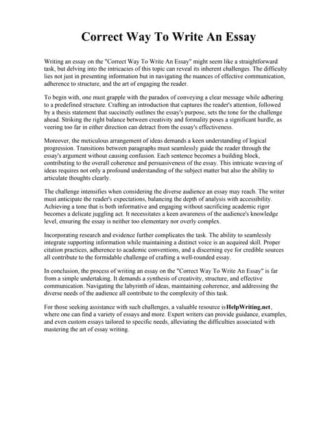 How To Write A Correct Essay.pdf