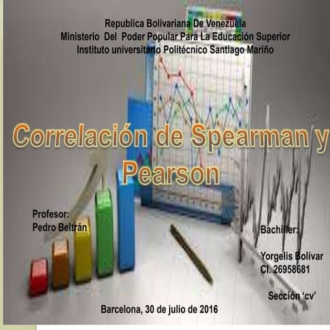 Correlacion de spearman y pearson | PPTX
