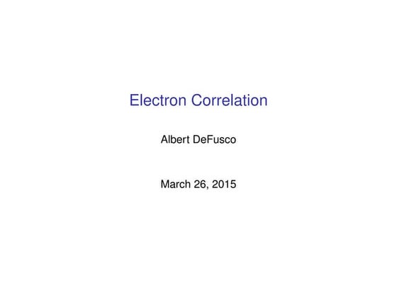 Basics of DFT+U | PPT