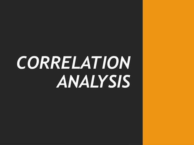 Pearson's correlation coefficient | PPTX