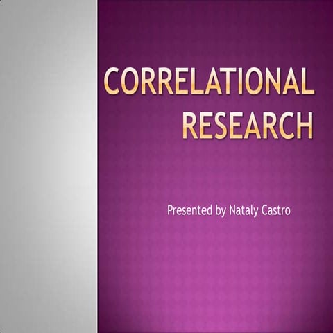 Correlational Research | PPT