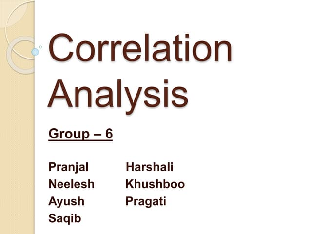 Correlation analysis | PPTX