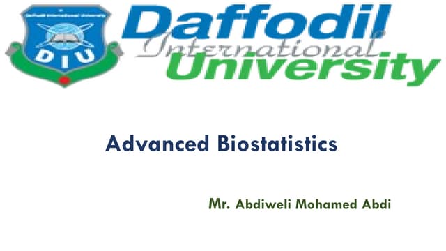 Correlation Analysis In Advanced Biostatisticspptx