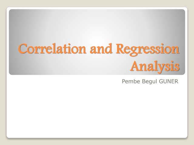 Correlation | PPT | Physics | Science