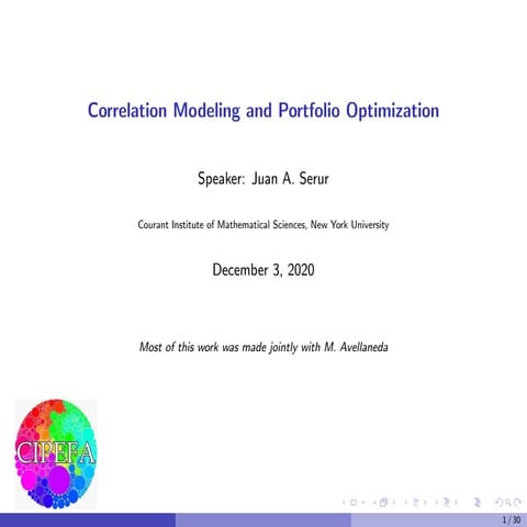 Correlation modeling and portfolio optimization - CIPEFA | PDF | Physics | Science