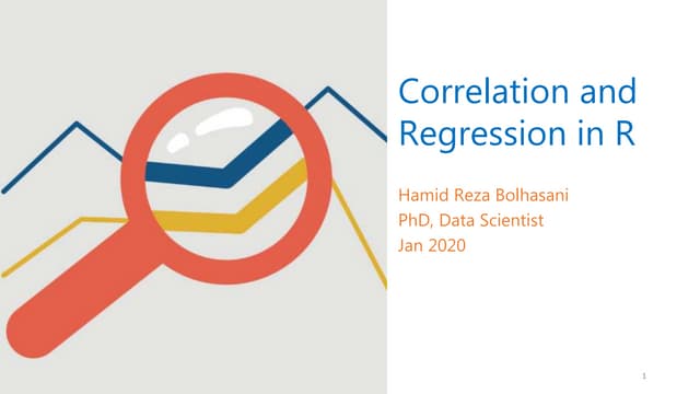 Machine Learning In R Part 1 Correlation And Regression Basics Ppt