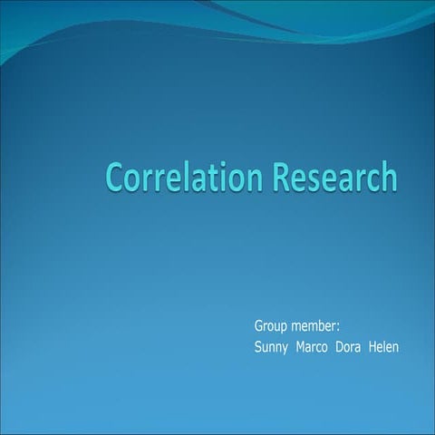 Correlation Research (Re-do) | PPT