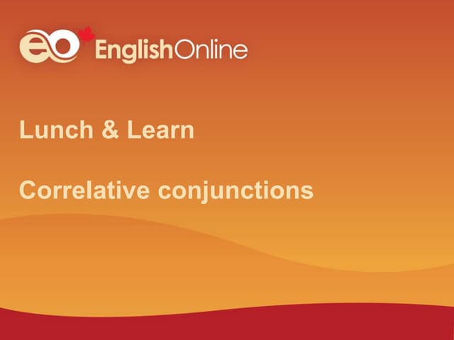 Correlative Conjunctions | PPTX