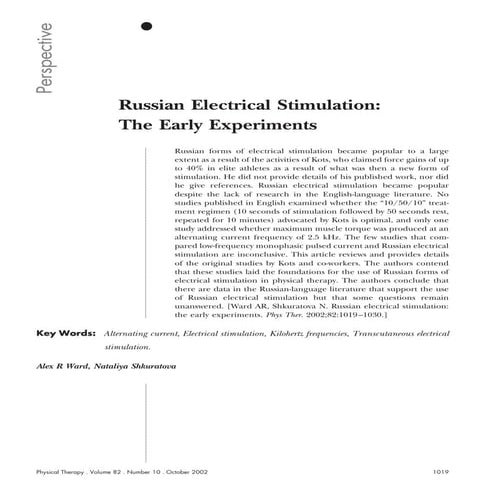 Russian current (Electrotherapy) | PPTX