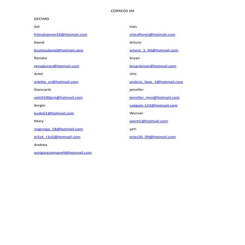 Correos jm | DOCX