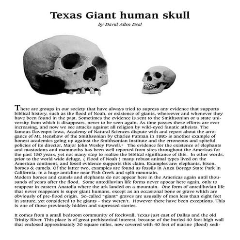 Texas Giant Human Skull | PDF