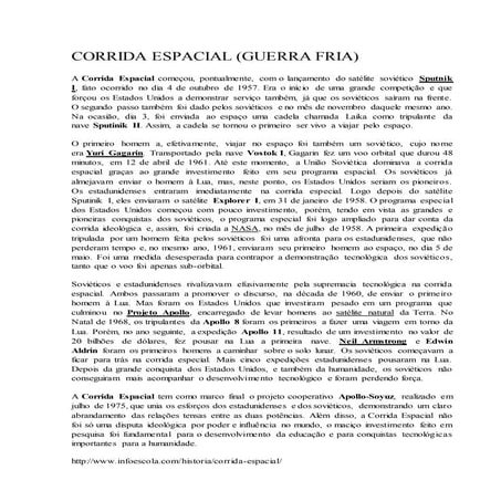 Texto Introdutório - Corrida Espacial | DOCX