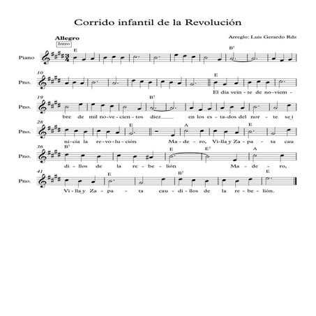 Corrido de la revolución partitura completa | PDF