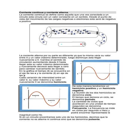 Corriente continua y corriente alterna | PDF