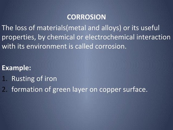 Wet corrosion and its types with mechanisms | PPT