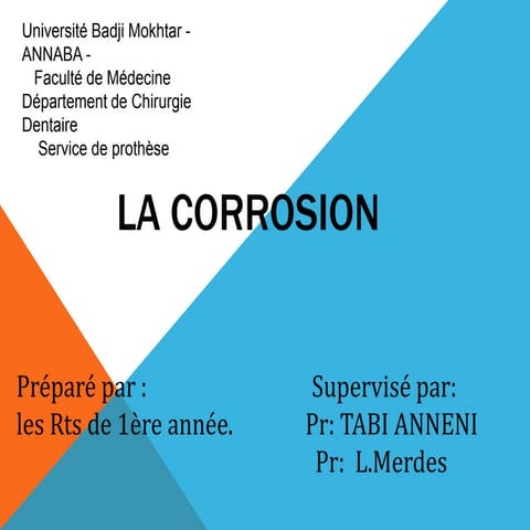 la Corrosion | PPTX