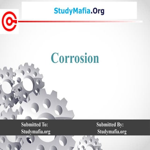 Corrosion engineering presentation - power point | PPTX