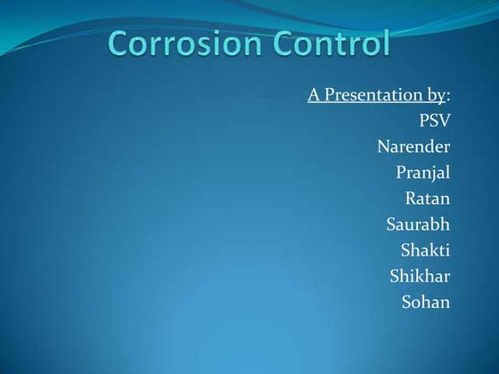ENGINEERING CHEMISTRY: Module 2-corrosion & its control - metal finishing | PDF
