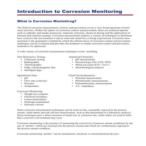 Corrosion detection | PDF