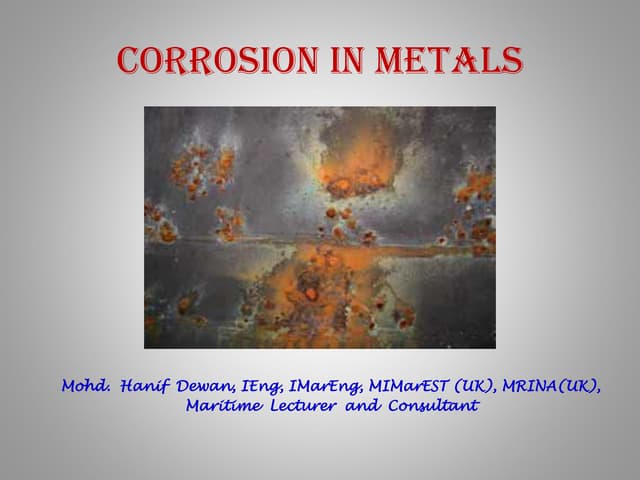 Wet corrosion and its types with mechanisms | PDF