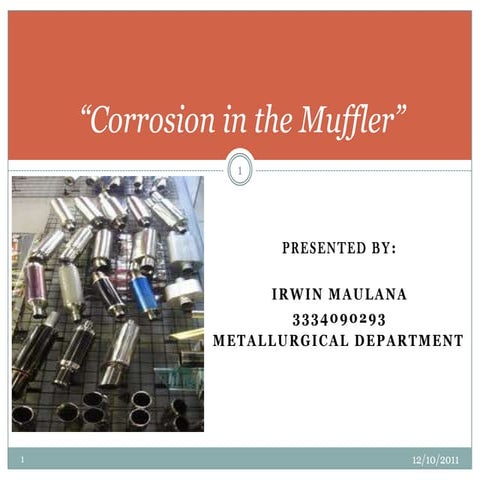 Corrosion in the muffler | PPTX