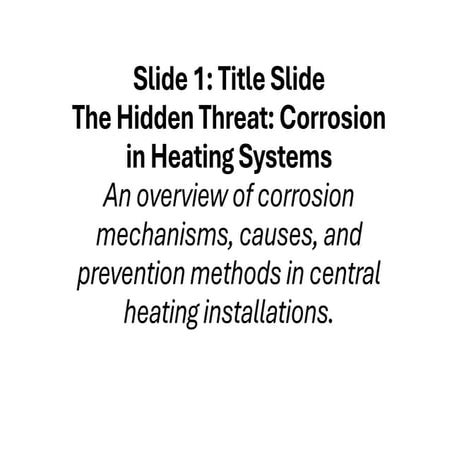 Corrosionon Heating System Pipes - An overview | PDF