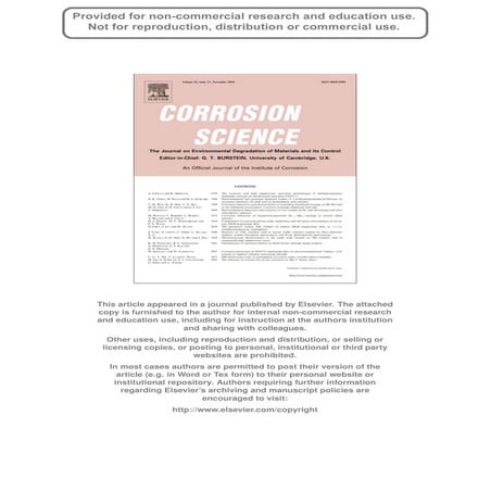 Corrosion science | PDF