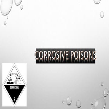 Classification of Poisons | PDF