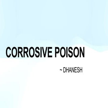 Corrosive poisons and sulphuric acid .pptx