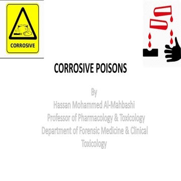 CORROSIVE POISONS6666 toxicity.pptx Toxicology | PPTX