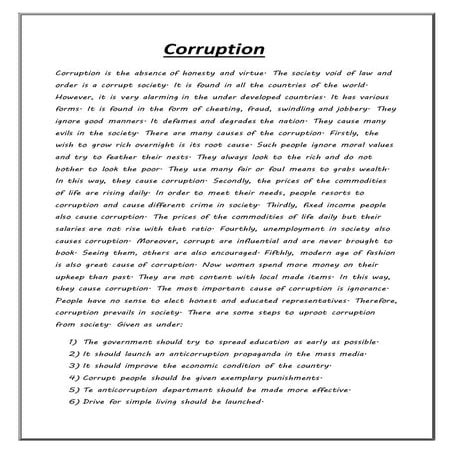 Corruption. | DOCX