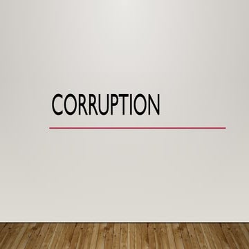 CORRUPTION business ethics power point pp | PPT