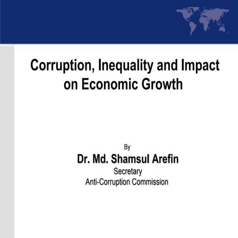 Corruption and inequality and impact on growth ndc final 05 june 2018 | PPT