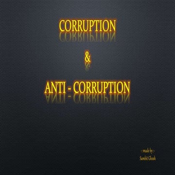Corruption & Anti-corruption | PPT