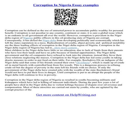 Corruption Essay | PDF