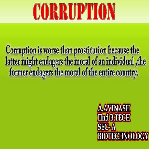 Corruption final | PPT