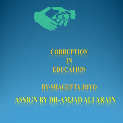 Corruption In Education | PPT