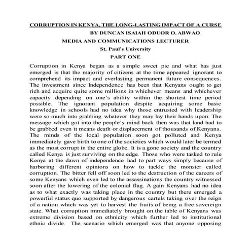 CORRUPTION IN KENYA-the impoact of a curse -FULLY EDITED VERSION.docx