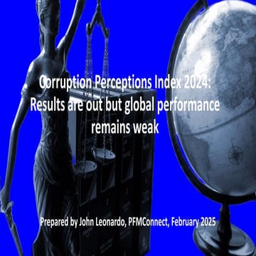 Corruption Perceptions Index 2024 Results are out but global ...