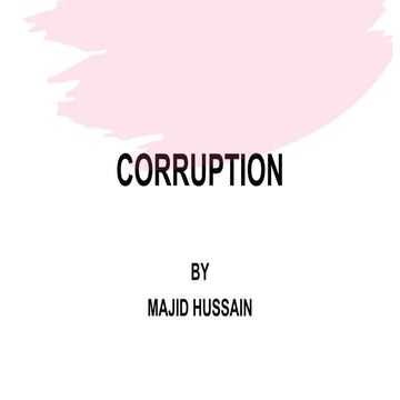 Corruption ppt | PPT