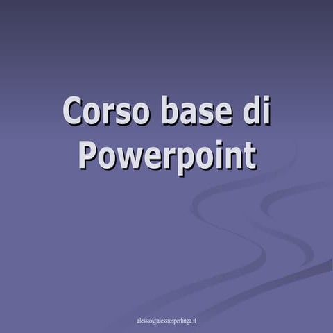 Corso Base Di Powerpoint | PPT